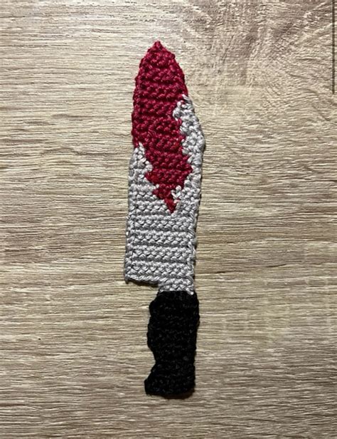 Murderous Knife Bookmark Crochet Pattern