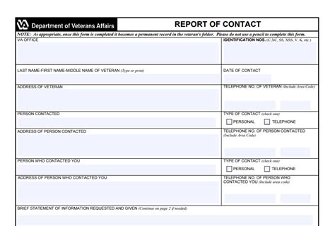 Va Form 119 Printable Fillable In Pdf Va Form