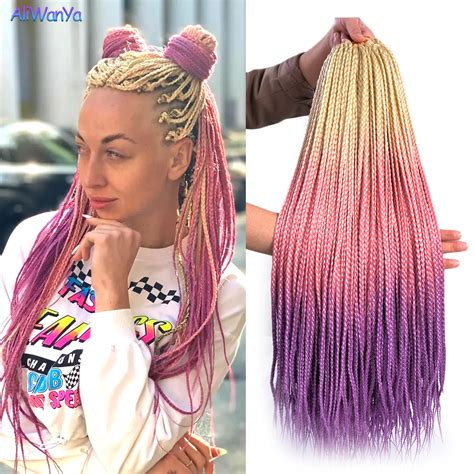 Pink Ombre Box Braids