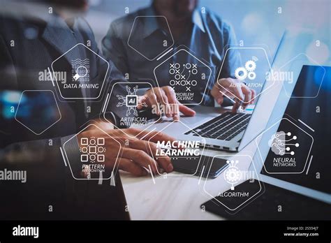 Machine Learning Technology Diagram With Artificial Intelligence Aineural Networkautomation