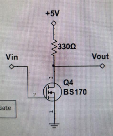 Solved 333002 Vin Vout Bs170 Gate Using The Vout