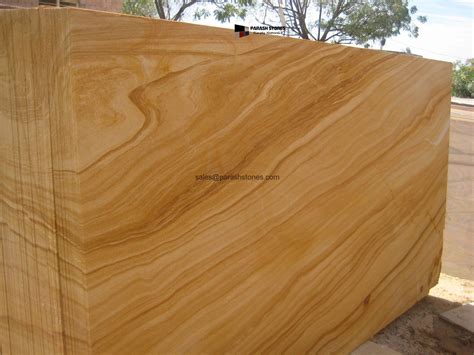 Building Material Yellow Landscape Wooden Sandstone Slab Tiles For