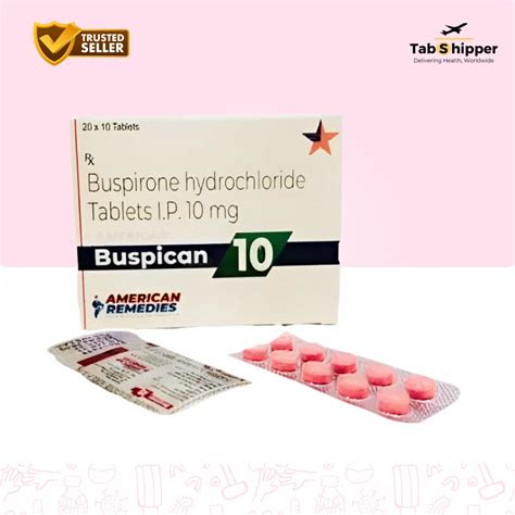 Buspican Buspirone Hydrochloride 10 Mg Tablets At ₹ 35 Stripe Buspar