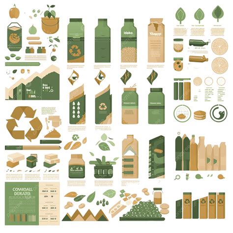 Recyclable Biodegradable And Compostable Eco Infographic Biodegradable