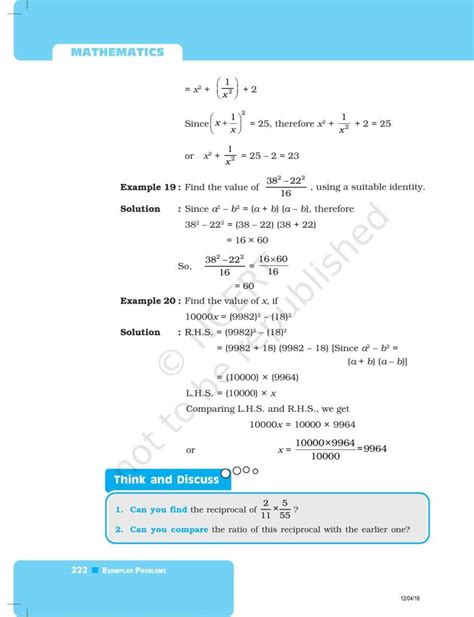 Ncert Exemplar Book For Class 8 Maths Chapter 7 Algebraic Expressions
