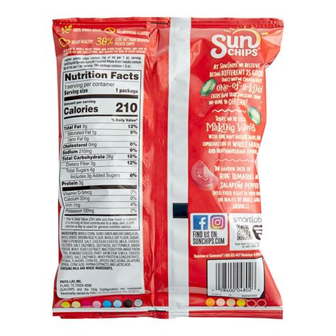 Sun Chips Garden Salsa Whole Grain Chips 15 Oz 64case