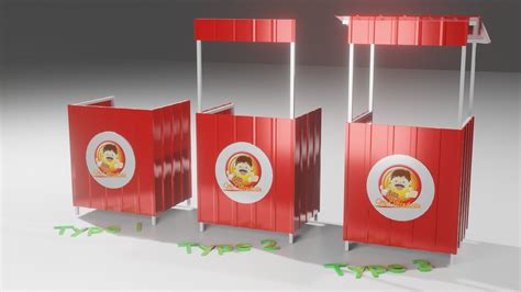 Mini Booth 3d Model Cgtrader