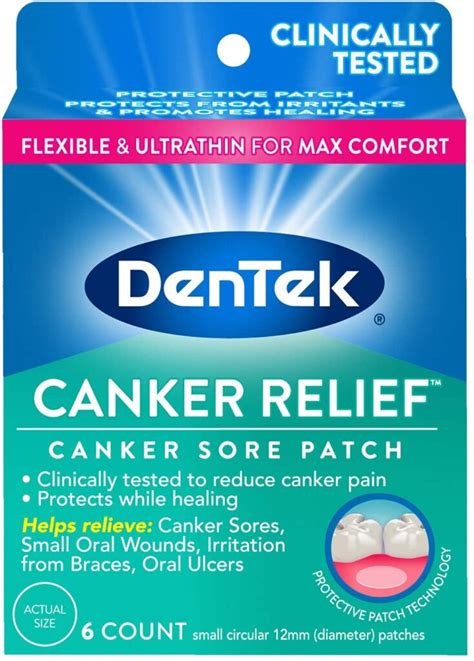 Dentek Canker Relief Canker Sore Patch 6 Pack Toothbrush Delivery
