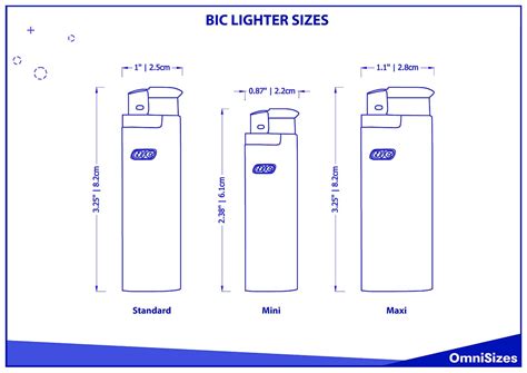 Bic Lighter Sizes Sizes Of Objects And Stuff