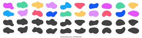 Set Organic Blob Irregular Liquid Vector Stock Vector Royalty Free 2431624139 Shutterstock
