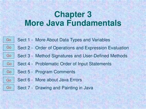 PPT Chapter 3 More Java Fundamentals PowerPoint Presentation Free Download ID 1071411