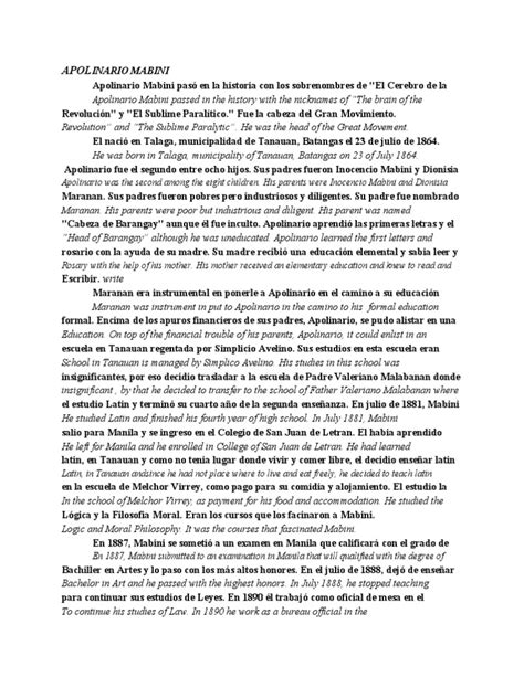 Apolinario Mabini Pdf