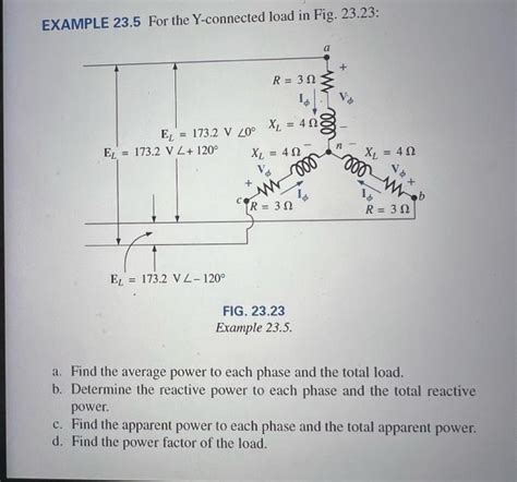 Solved EXAMPLE For The Y Connected Load In Fig Chegg