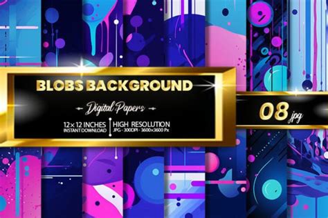 Blobs Background Digital Papers Graphic By Hurairagraphics · Creative Blobs Background Digital Papers Graphic By Hurairagraphics · Creative