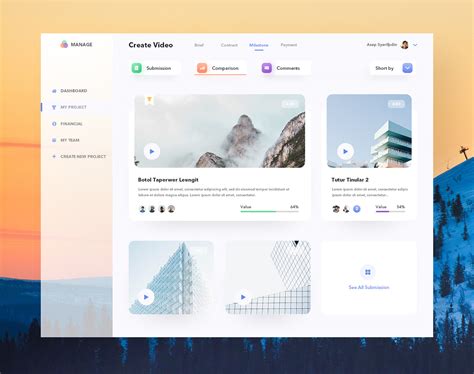 Dashboard To Accept Bids On Behance