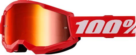 100 Strata 2 Youth Goggle Red Mirror Red Lens Race Desert