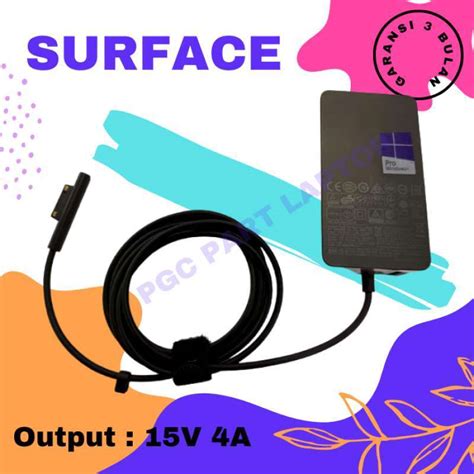 Promo Adaptor Charger Microsoft Surface Pro 3 4 5 6 7 X 15v Diskon 23 Di Seller Prasywa Shop