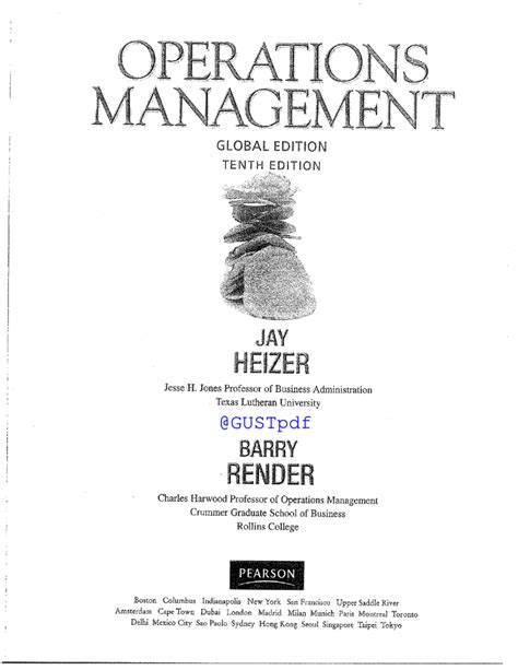 Operations Management Textbook Global Edition