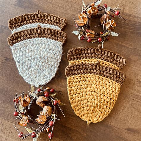Ravelry White Oak Acorn Coaster Pattern By Beverly Harbaugh