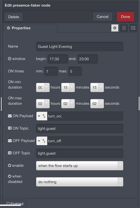 Help With The Presence Faker Node In A Home Assistant Install General