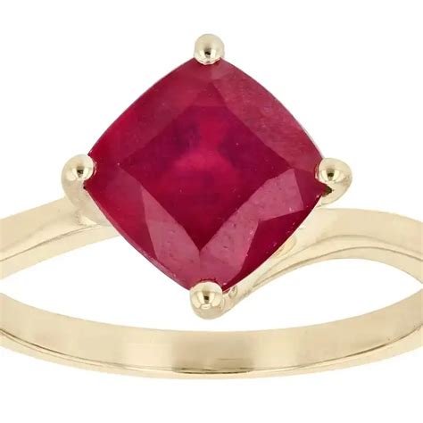 Radiant Romance The Red Mahaleo Ruby 10k Yellow Gold Solitaire Ring A Symbol Of Timeless Love