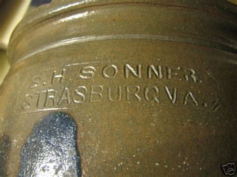 S H Sonner Strasburg Va Stoneware 1 1 2 Gal Crock 29575460