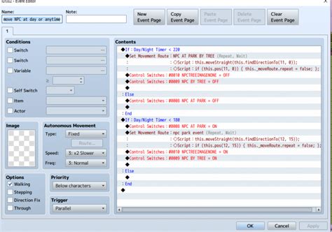 Set Specific Set Movement Route RPG Maker Forums
