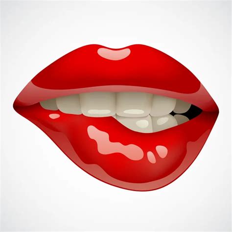 Biting Lip Drawing Complete The Opening Of The Mouth By Using The