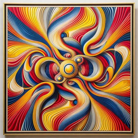 Abstract Art Using Visual Language Of Shape Form Color And Line To