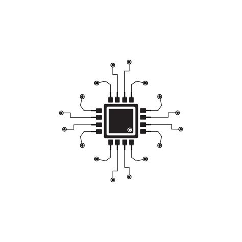 Chip Processor Vector Icon Illustration 13676027 Vector Art At Vecteezy