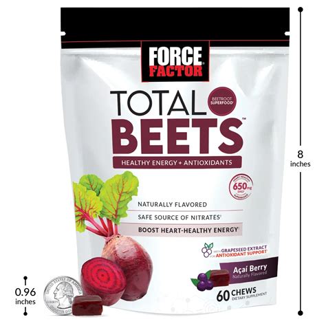 Force Factor Total Beets Blood Pressure Support Beet Root Supplement