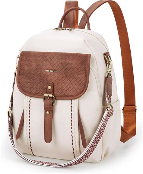 Missnine Leather Backpack Purse For Women Anti Theft