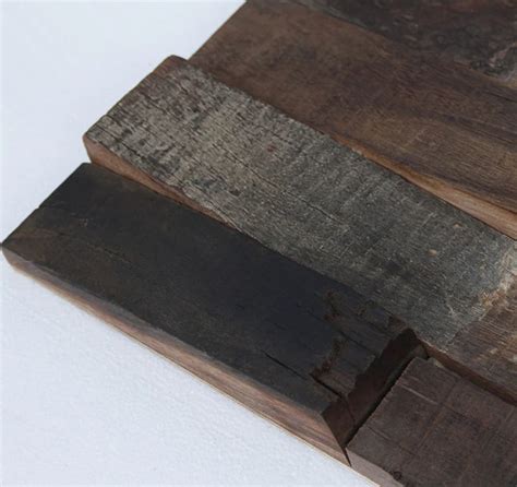 Brick Interlocking Black Wood Wall Backsplash 3d Pattern Panel Ancient — My Building Shop