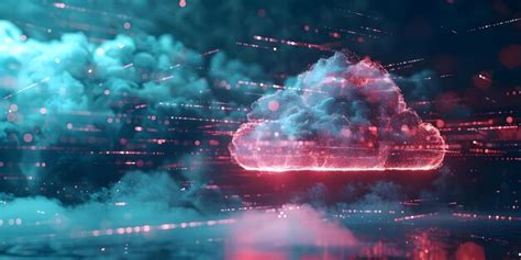 Premium Photo Futuristic Cloud Computing Concept With Digital Storage
