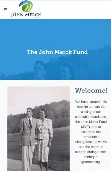 The John Merck Fund Legacy Lives On With A New Website