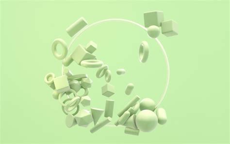 Premium Photo The Creative Geometries With Metal Circles 3d Rendering