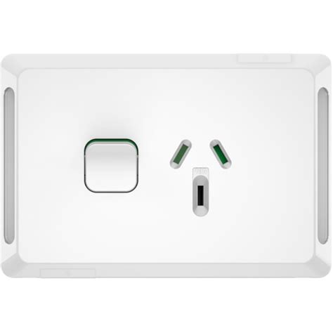 Pdl Pro Series Pdlp394 Xw Switched Socket 10a Horizontal White