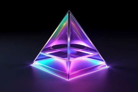 Free Photo D Rendering Of Neon Triangle