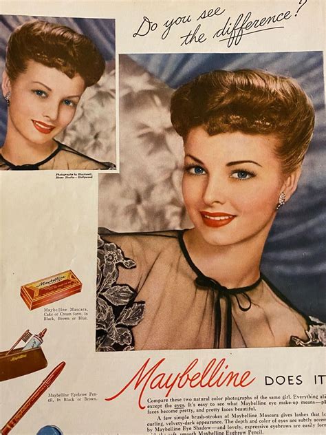 Maybelline Cosmetics Make Up Full Page Vintage Print Ad A Ebay