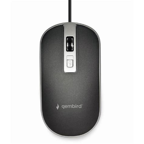 Gembird Usb Wired Optical Mouse Black And Silver Cablematic