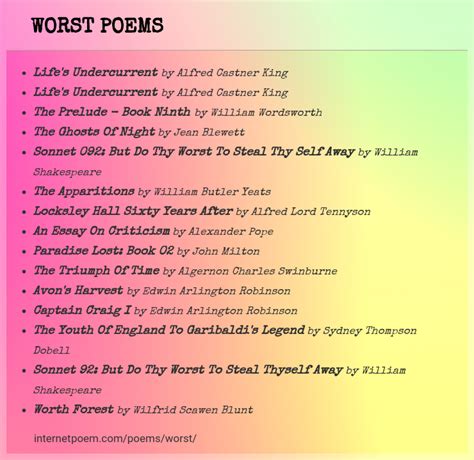 Worst Poems