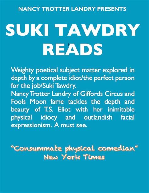 Nancy Trotter Landry Presents Suki Tawdry Reads Cotswold Sculpture