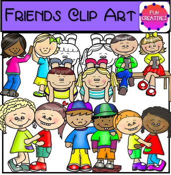 Friends Clip Art By Fun Creatives Tpt