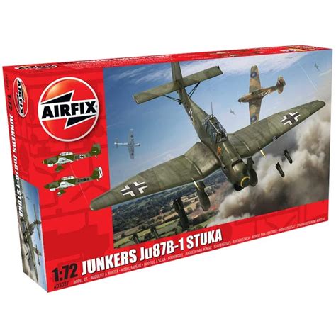 Airfix 172 Scale Junkers Ju87b01 Stuka Aircraft Model Kit Premium Rc