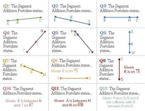 Cards Segment Addition Postulate By Tara Murphy Tpt