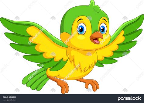 پرنده کوچک کارتونی زیبا 1619632