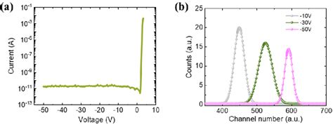 A I V Characteristic Of The Gan Alpha Particle Detector B The