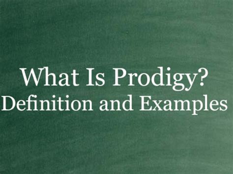 What Does Prodigy Mean Asleyes
