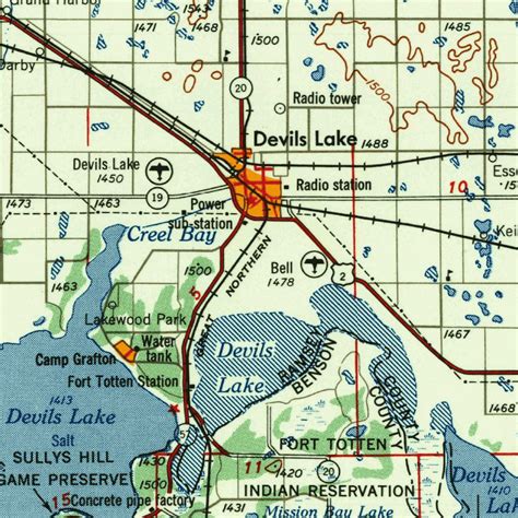 Devils Lake Nd 1956 250000 Scale Map By United States Geological Survey Avenza Maps