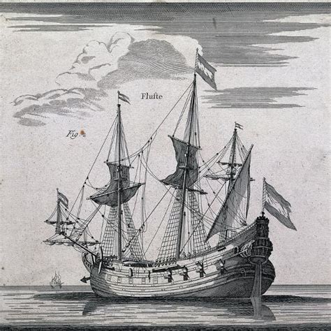A Fluyt Dutch Cargo Vessel 18th Century Giclee Print